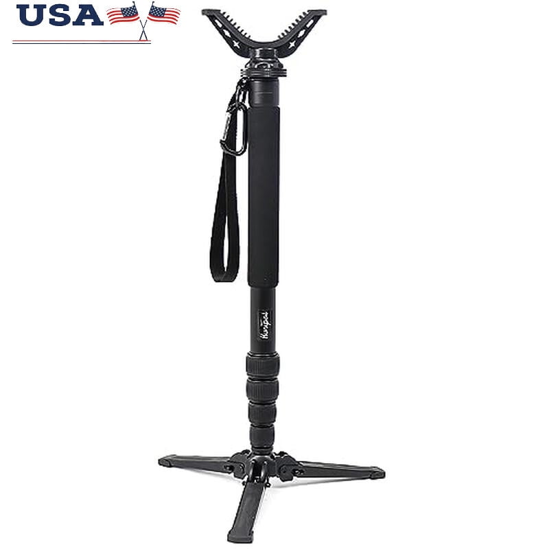 Hunting Monopod Shooting Stick Gun Rifle Rest Crossbow Tri-Stand Tripod ...