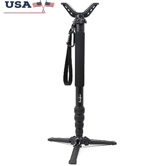 Hunting Monopod Shooting Stick Gun Rifle Rest Crossbow Tri-Stand Tripod ...