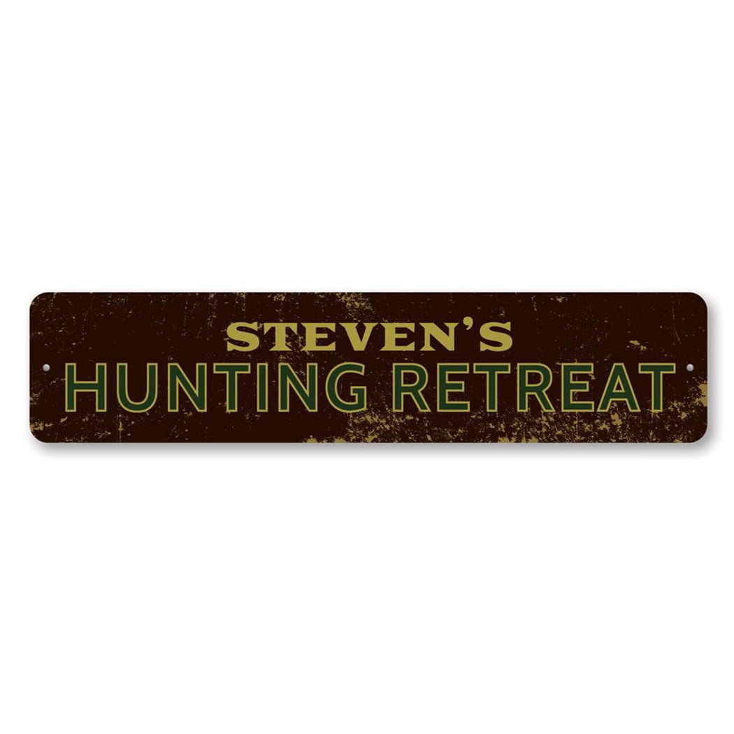 Hunting Retreat Sign, Lodge Name Sign, Custom Hunting Lover Sign ...