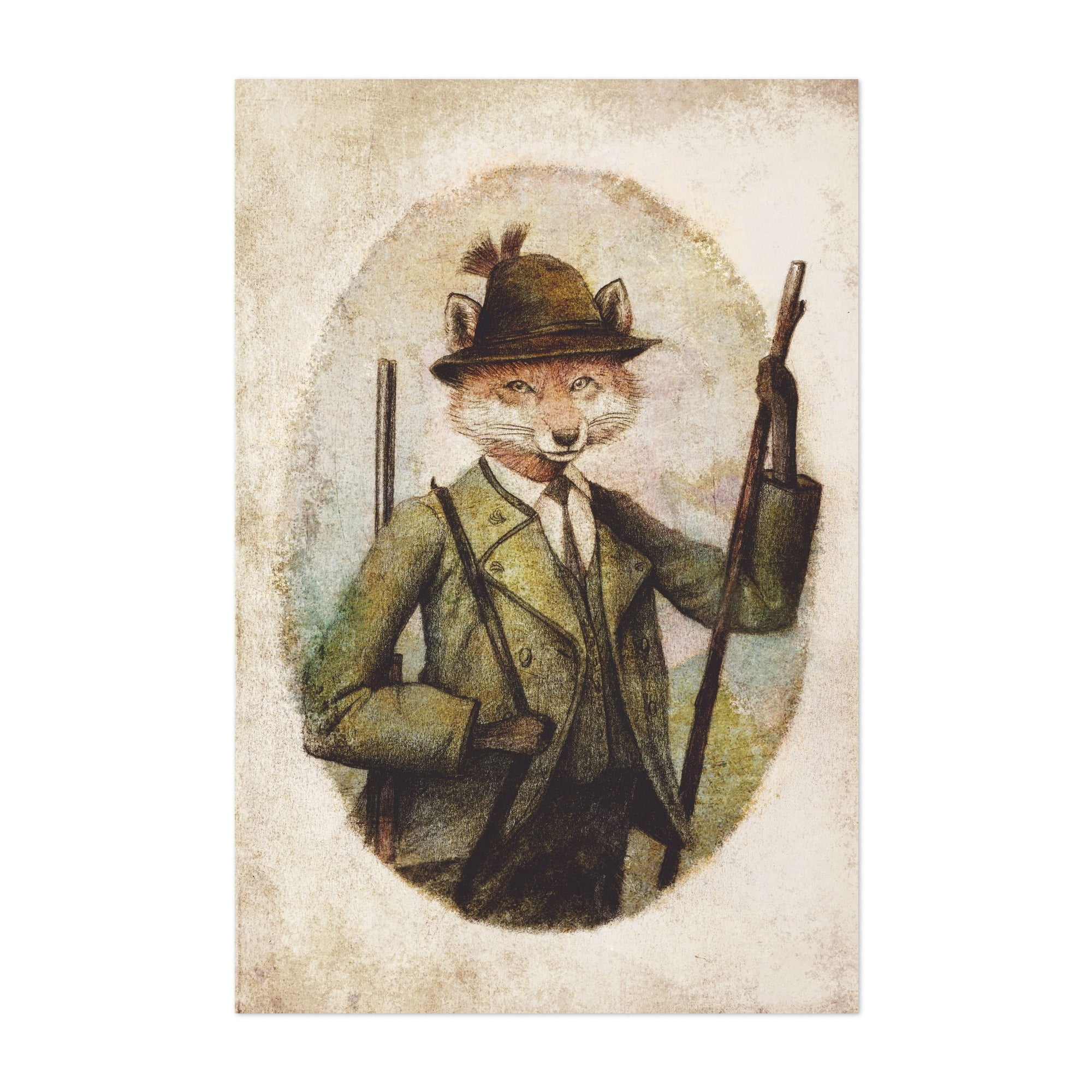 Hunting Season - Drawing Surrealism Humor Vintage Fantasy Retro ...
