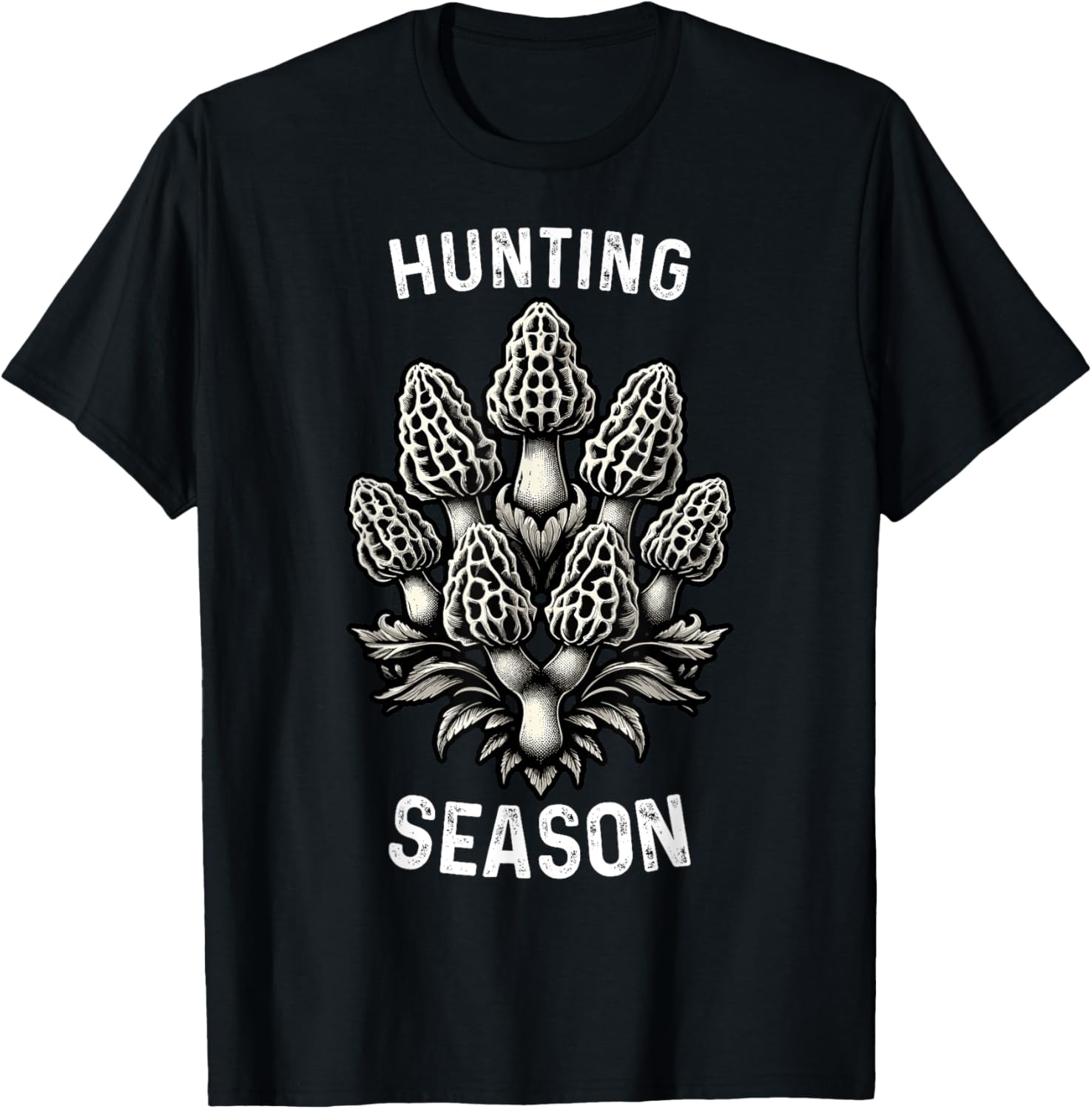 Hunting Season Morel Mushroom Hunting Morchella Foraging T-Shirt ...