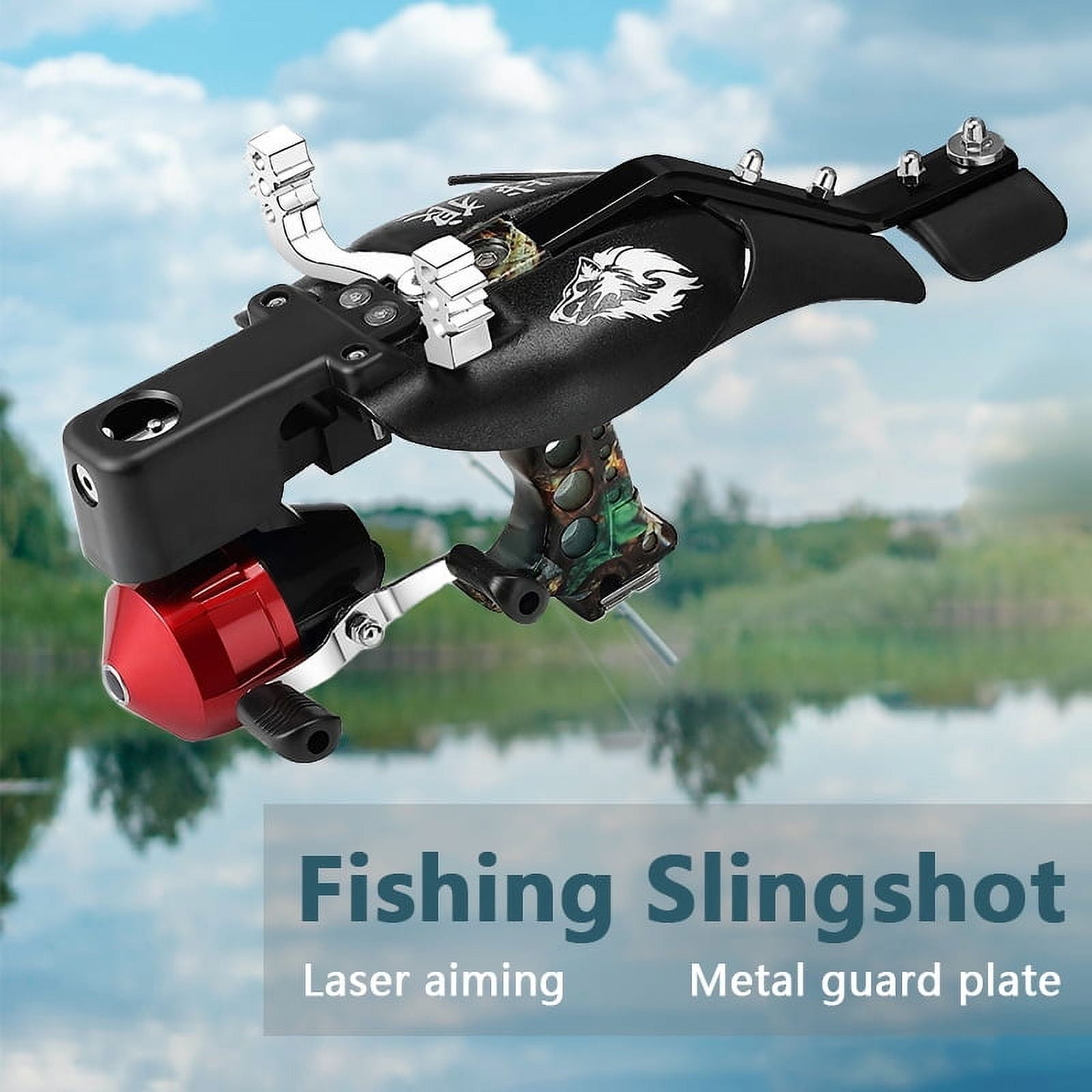 Hunting Slingshot Kit Fishing Catapult Shooting Bowfishing Kit Laser ...