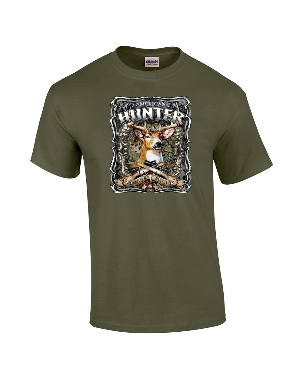 Hunting T-shirt American Hunter Whitetail Fever Deer Buck Wildlife ...