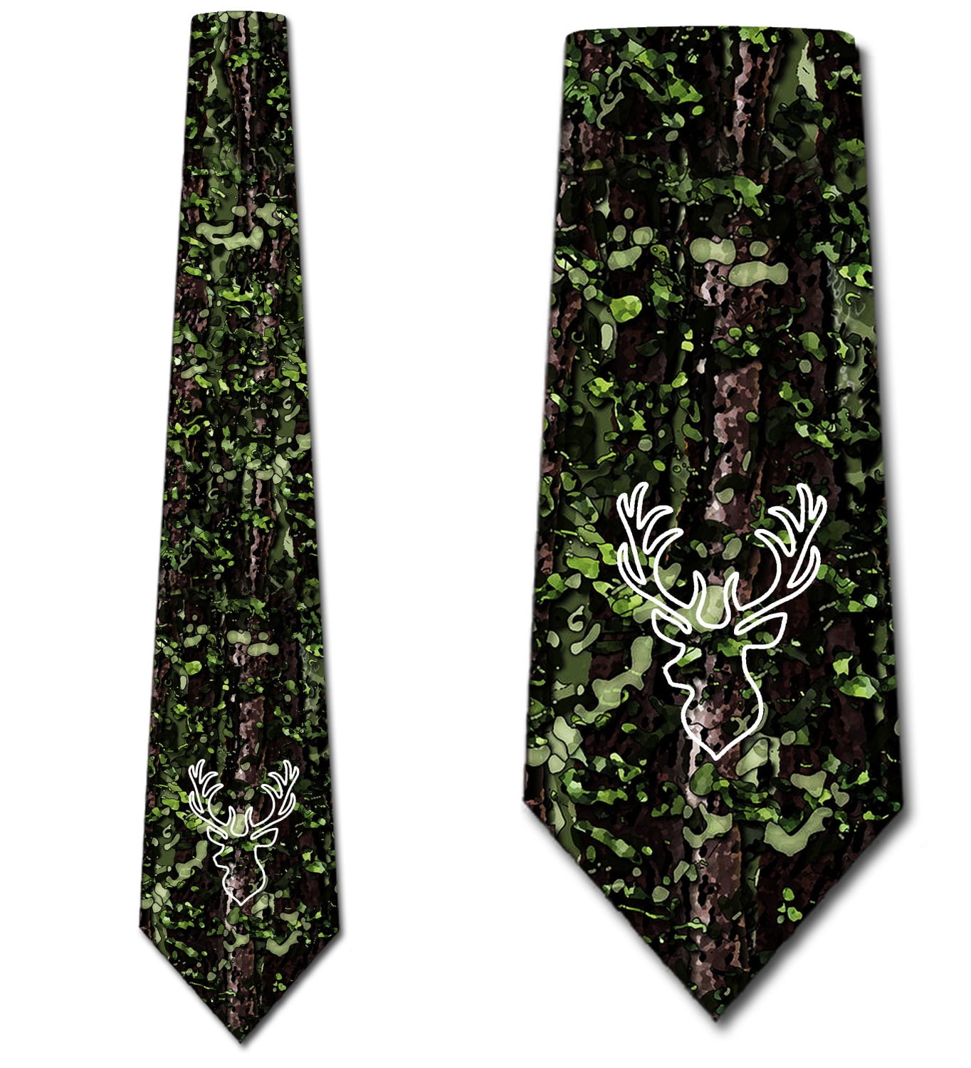 Hunting Ties Mens Camo Green Camouflage Necktie by Three Rooker ...