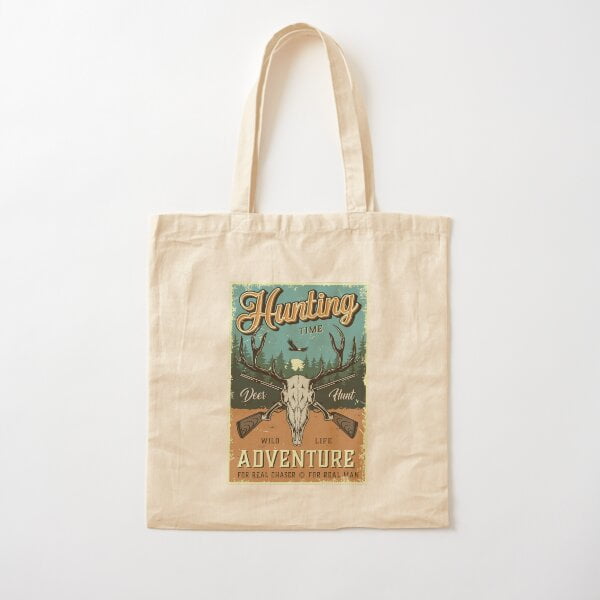 Hunting Time Adventure Cotton Tote Bag Canvas Tote Bag, Family Gift For ...
