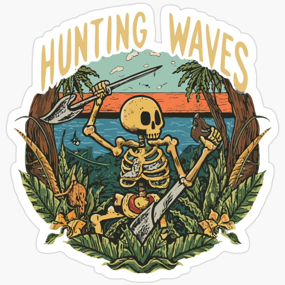 Hunting Waves Stickerphone Decal Water Bottle Stickers, Vinyl Stickers For Water Bottles, Cars ...