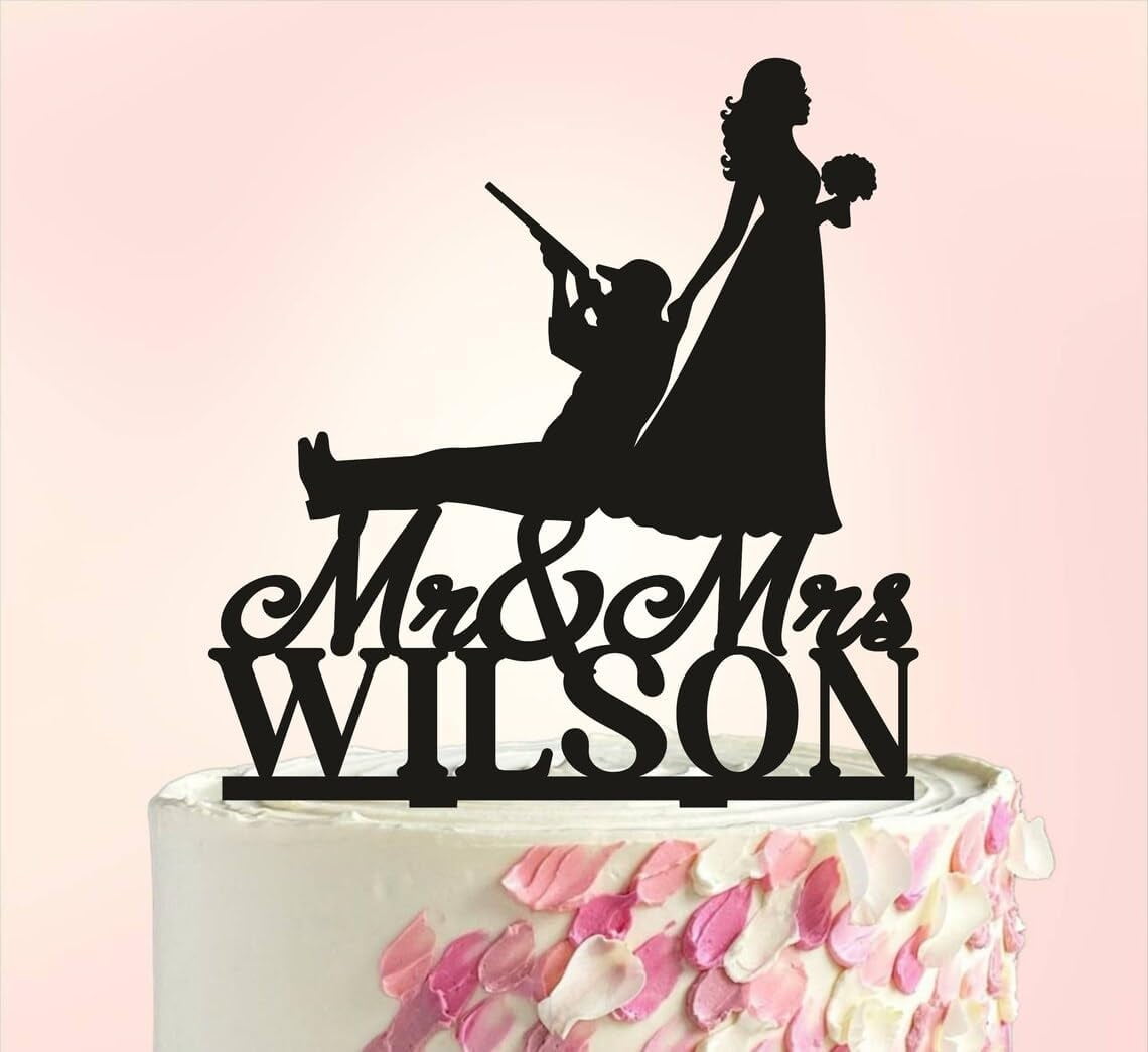 Hunting Wedding Cake Topper,Hunter Cake Topper,The Hunt Is Over Cake ...