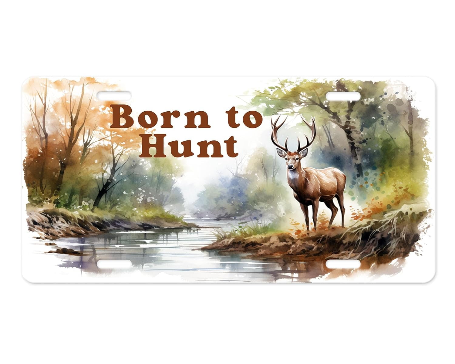 Hunting Wildlife Vanity Decorative Aluminum Front License Plate, Car ...