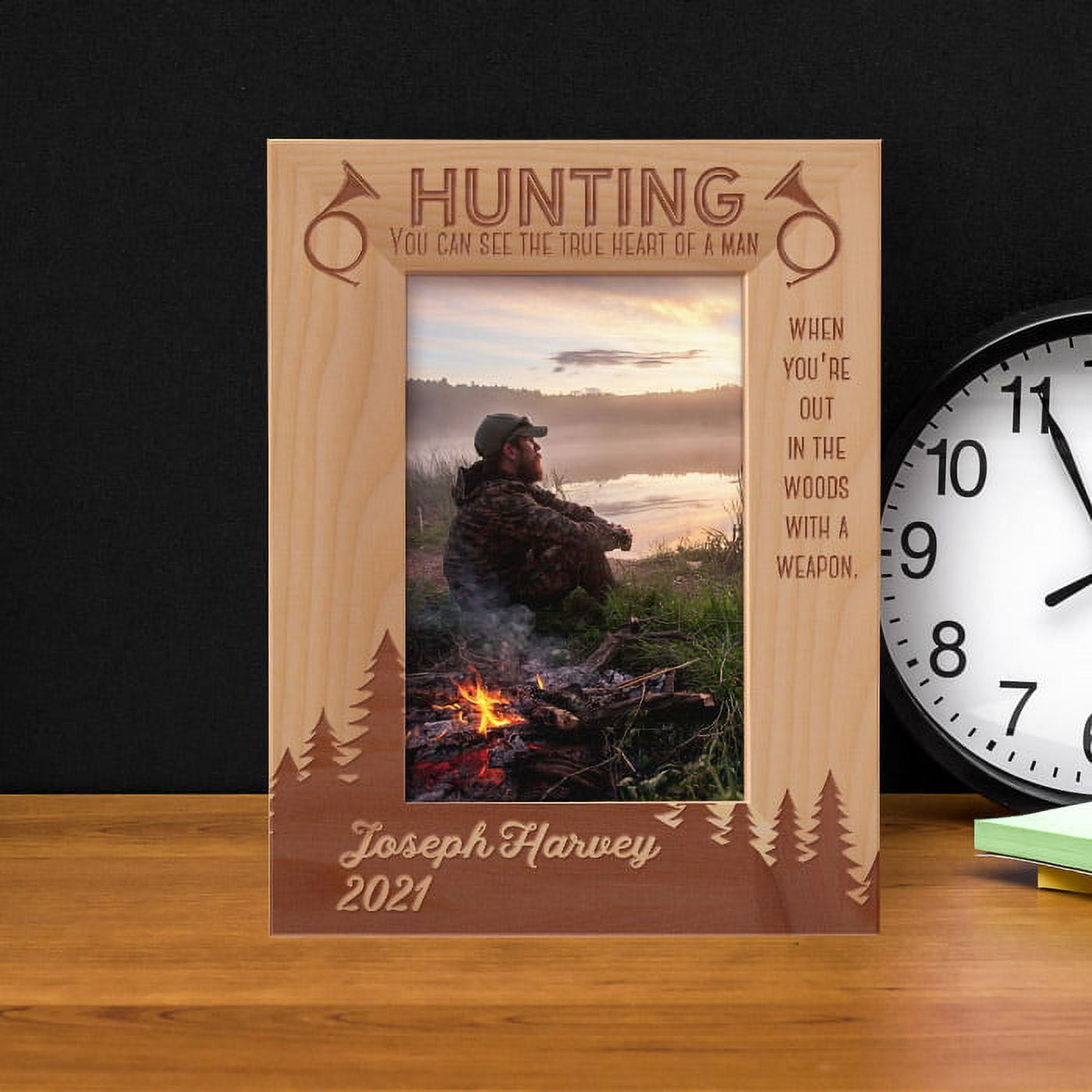 Hunting You Can See The True Heart Of A Man Personalized Wooden Frame 4 ...