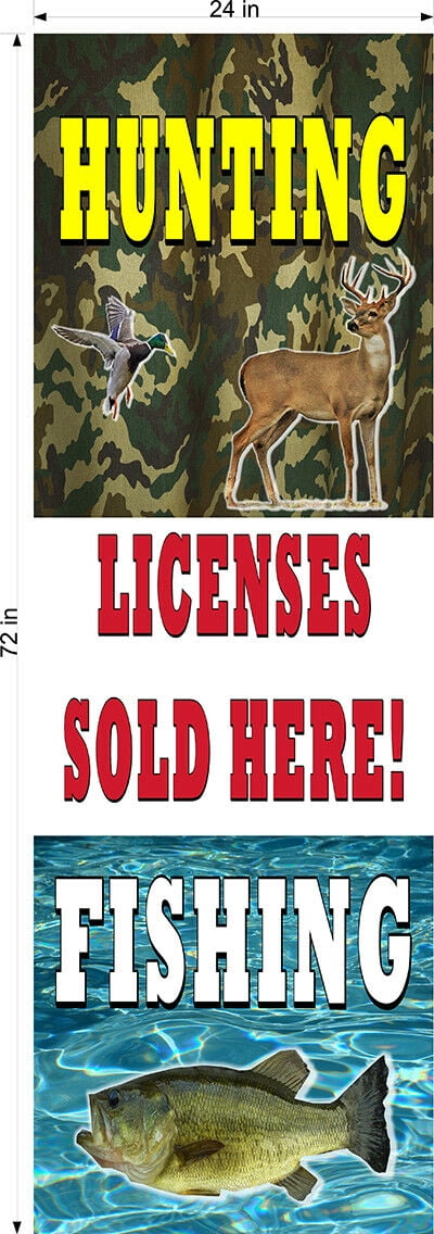 Hunting and Fishing LICENSES Business Vertical Banner Various Sizes ...