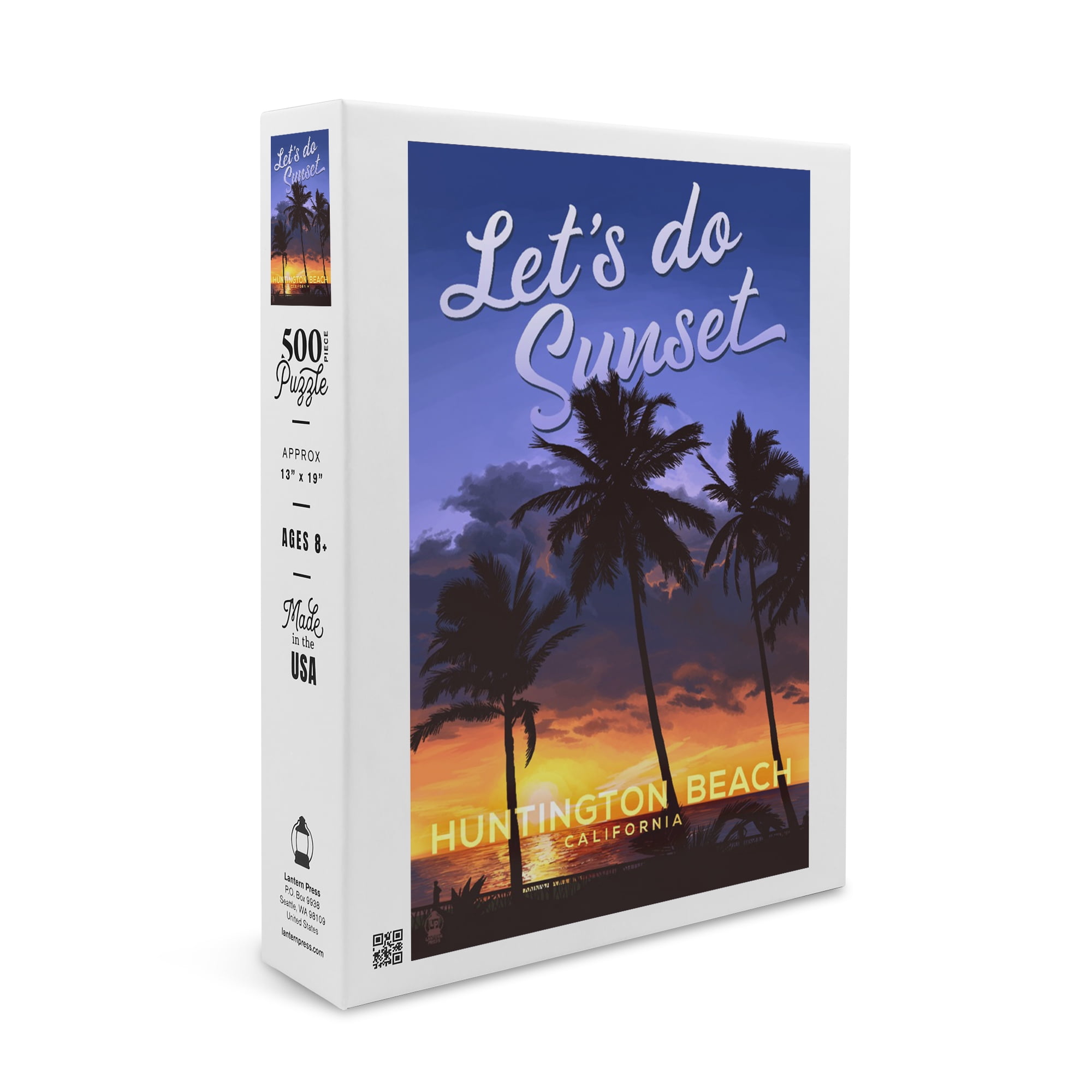 Huntington Beach, California, Palms and Sunset, Let's Do Sunset (19x27 ...