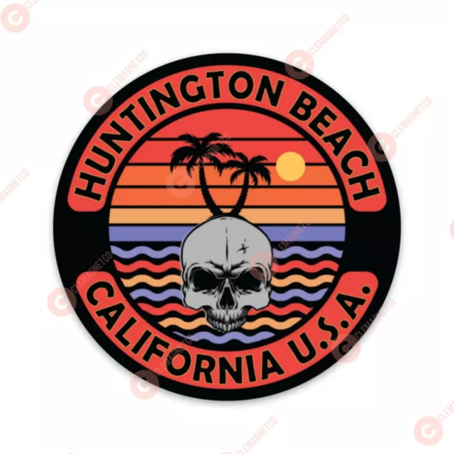 Huntington Beach Magnet - California Surfing Pacific Ocean Surf Sticker ...