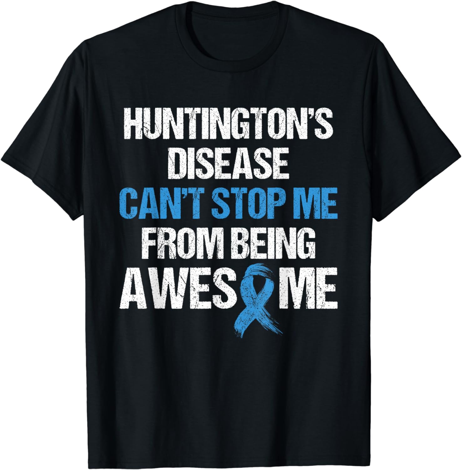Huntington's Disease Awareness Blue Ribbon T-Shirt - Walmart.com