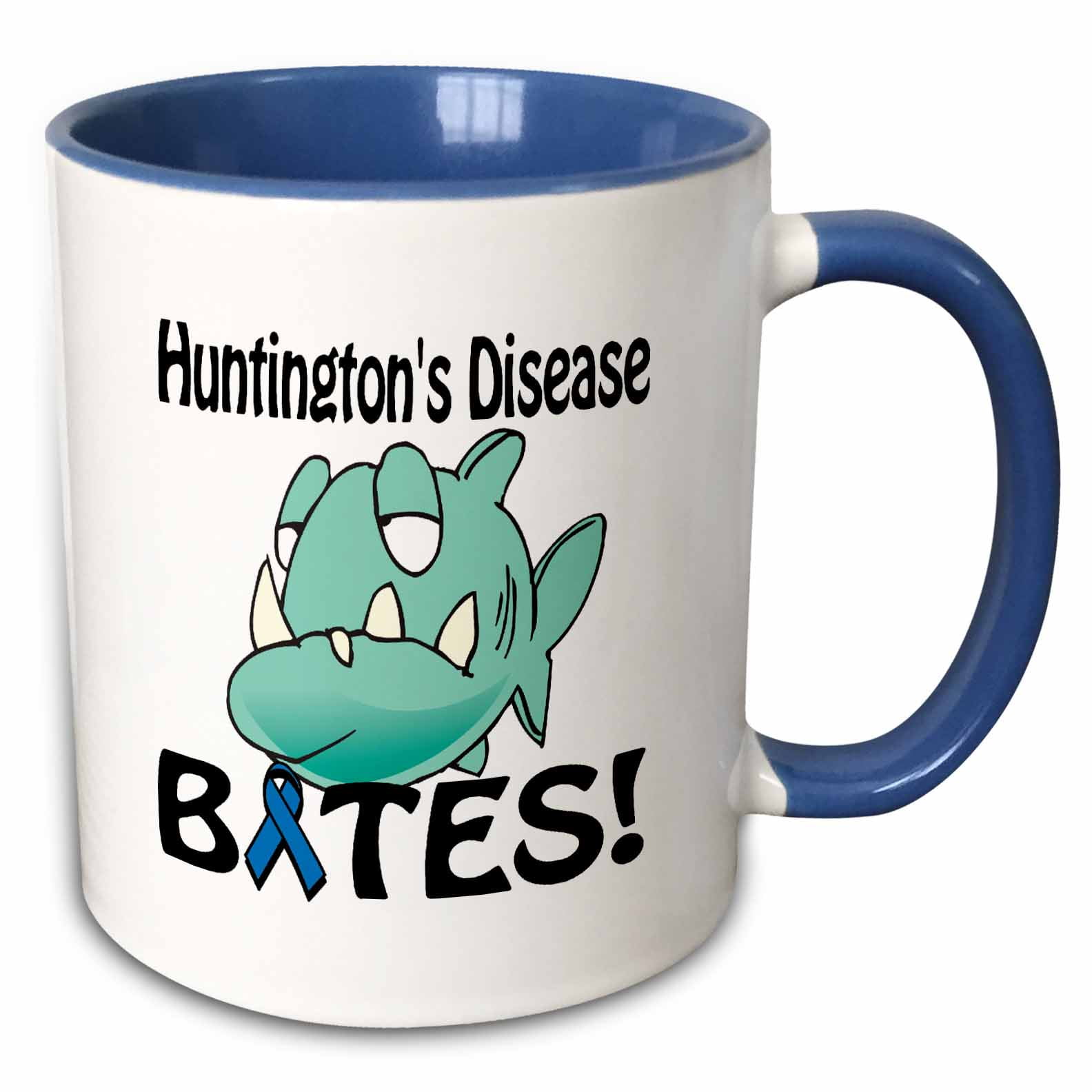 3drose, Huntingtons Disease Bites Awareness Ribbon Cause Design, 15oz ...