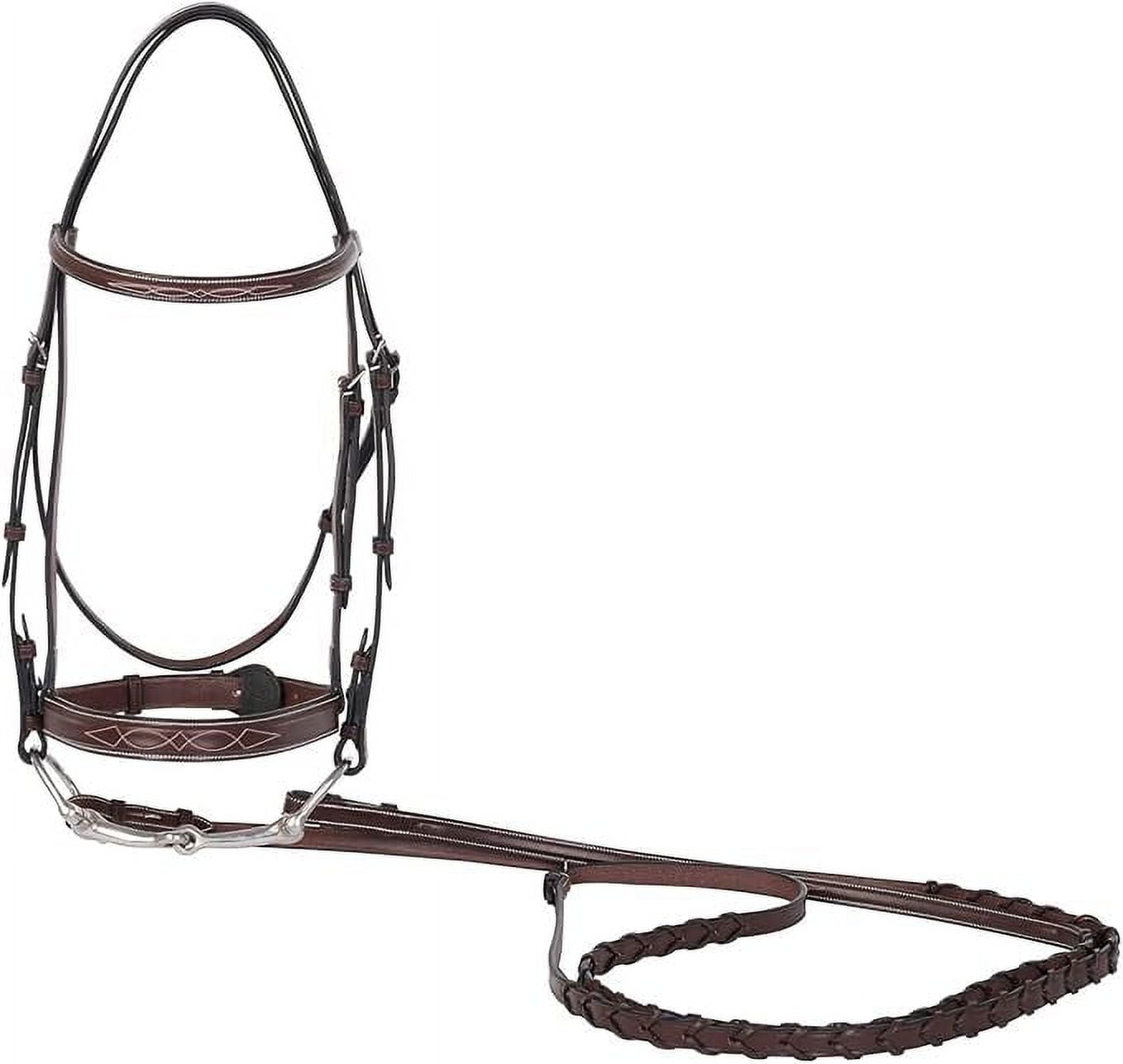 Huntley Equestrian Sedgwick Fancy Stitched English Leather Square ...