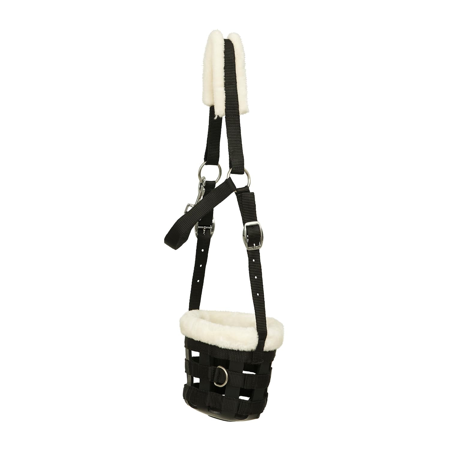 Huntley Full Size Horse Grazing Muzzle with Horse Halter – Soft Fleece ...