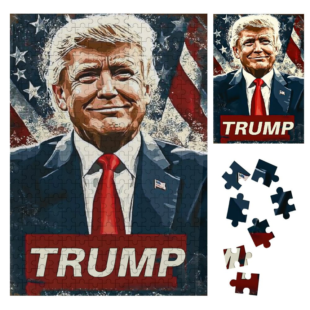 Huntou-Hunnao Impossible Wooden Puzzle President Trump American Flag ...