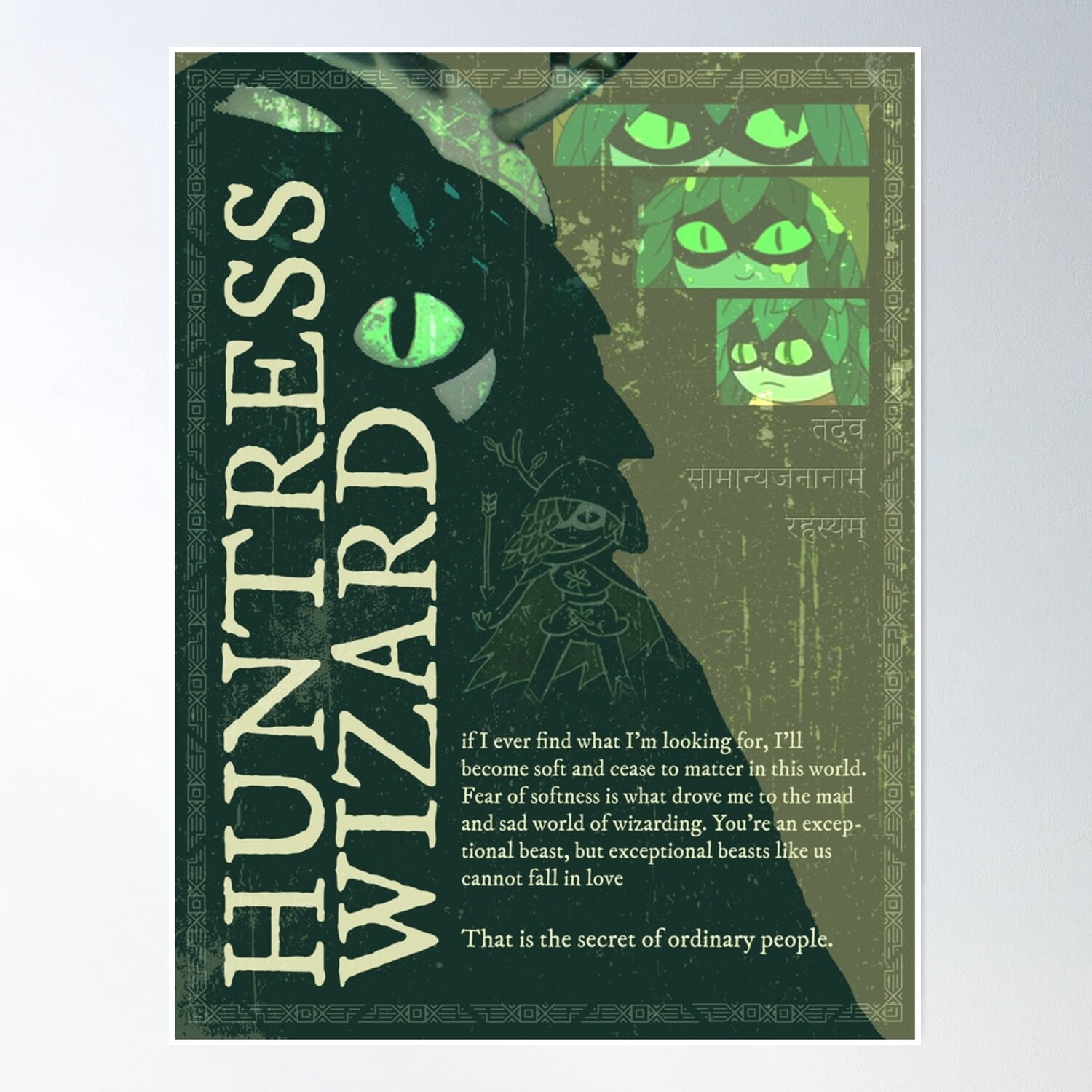 Huntress Wizard Poster Wall Art, Modern Wall Decor, 8x12 UNFRAMED ...