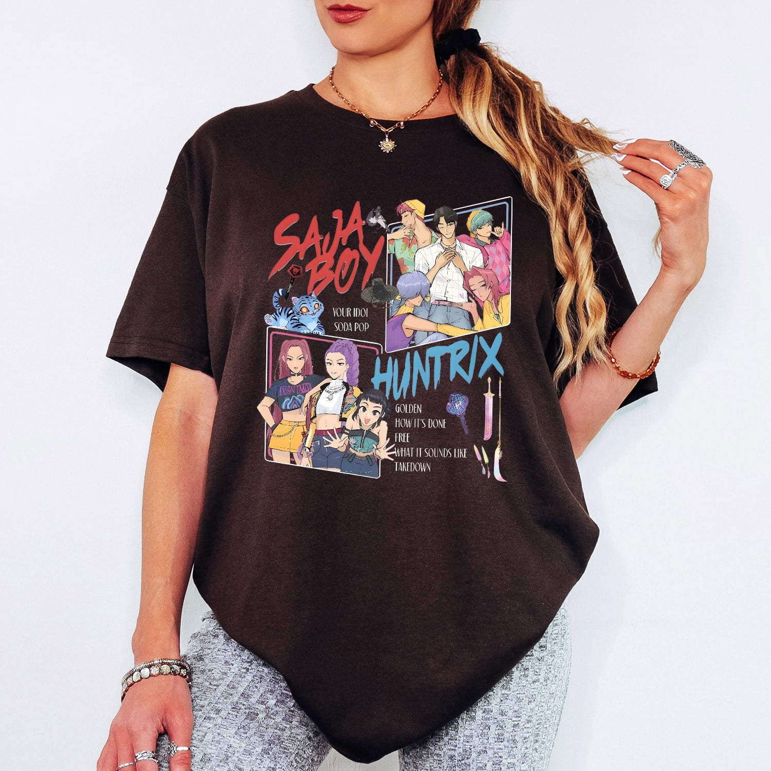 Huntrix Demon Hunters Shirt, Huntrix Girls, Saja Boy, Mira Rumi Joey ...