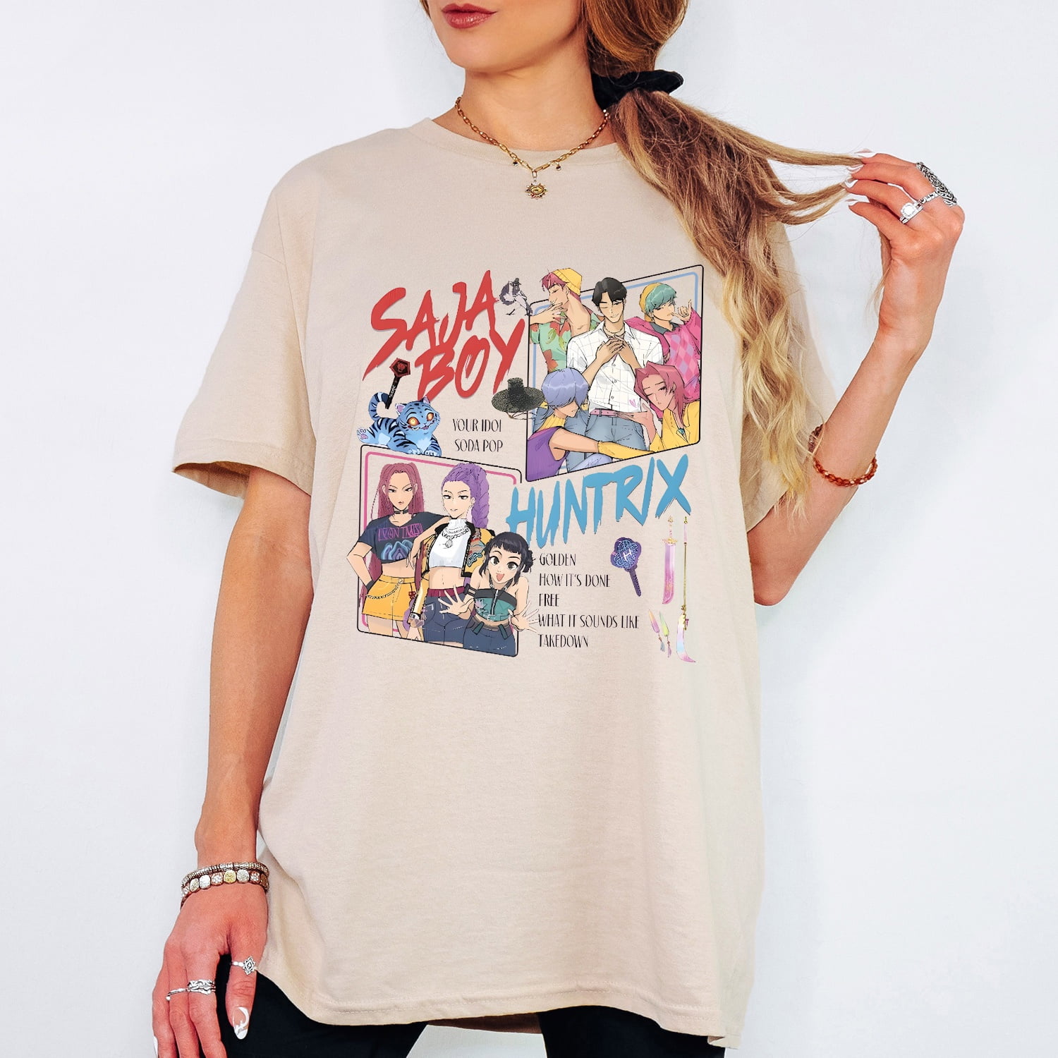 Huntrix Demon Hunters Shirt, Huntrix Girls, Saja Boy, Mira Rumi Joey ...