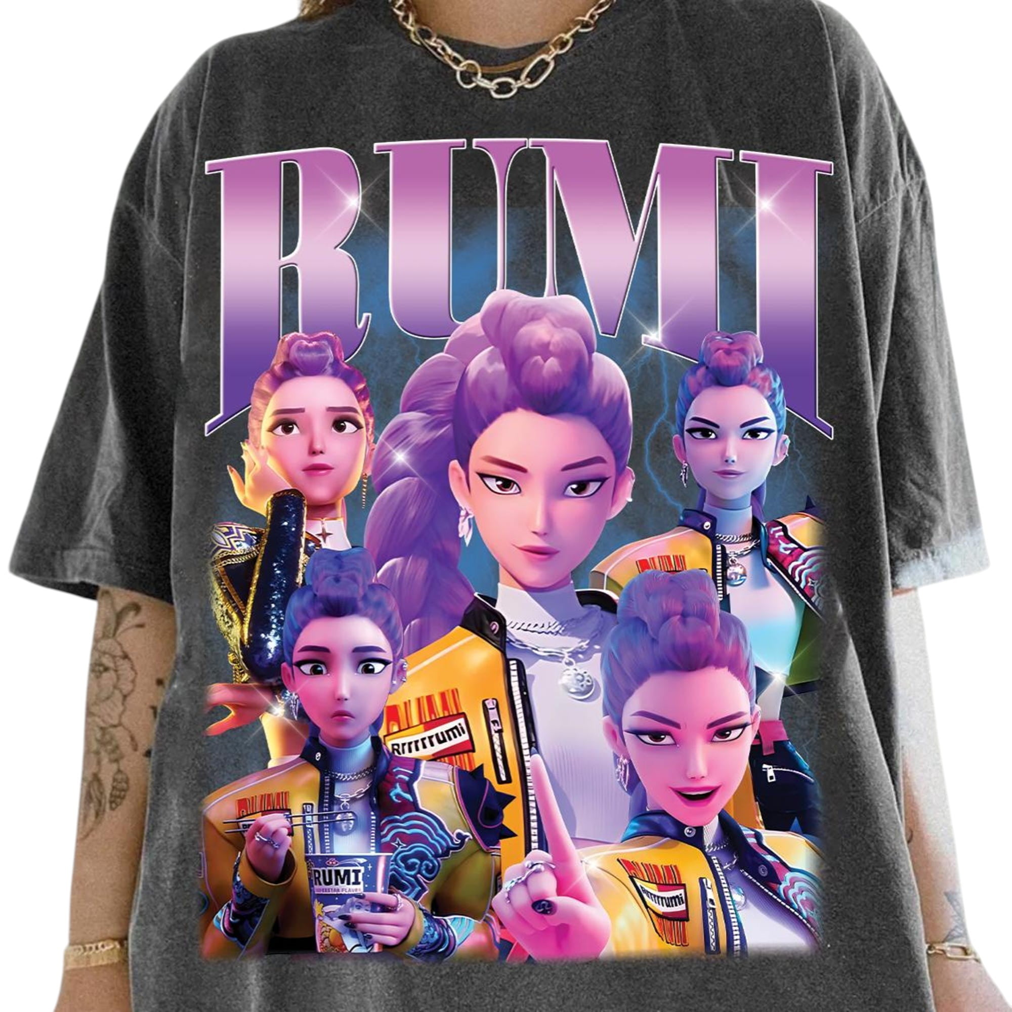 Huntrix Kpop Demon Hunters Shirt, T-shirt, Girl Idol Group Mira Rumi ...
