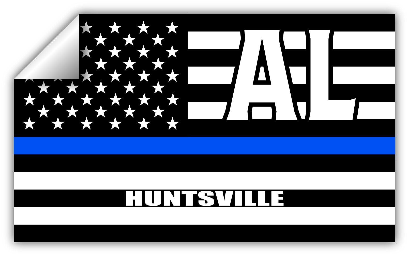 Huntsville AL Alabama Madison County Thin Blue Line Stealthy USA Flag ...