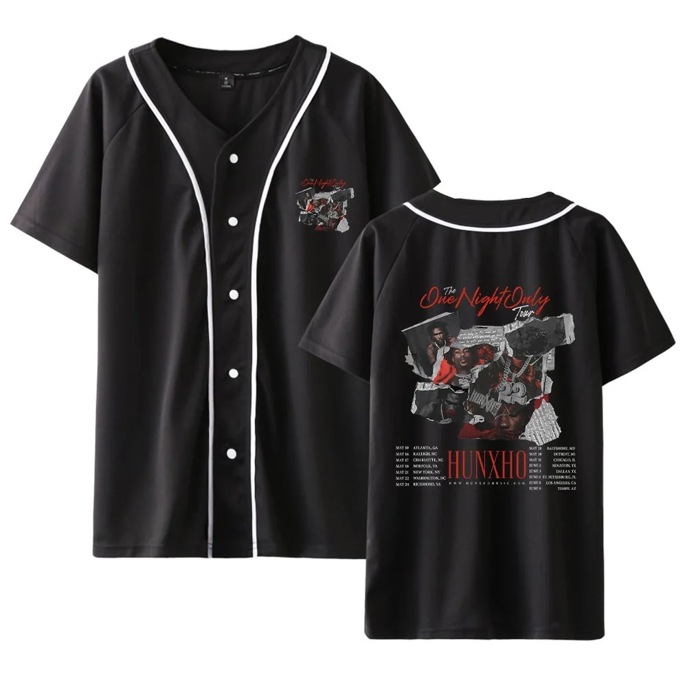 Hunxho Merch The One Night Only Tour 2024 Baseball Jersey Shirt V-Neck ...