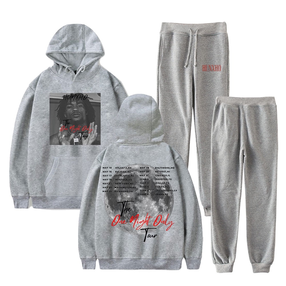Hunxho The One Night Only 2024 Tour Merch Hoodie Suit HipHop 2 Pieces ...