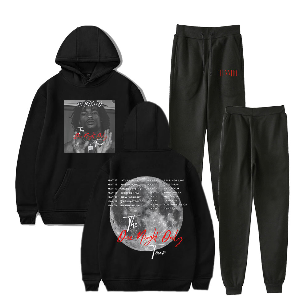 Hunxho The One Night Only 2024 Tour Merch Hoodie Suit HipHop 2 Pieces ...