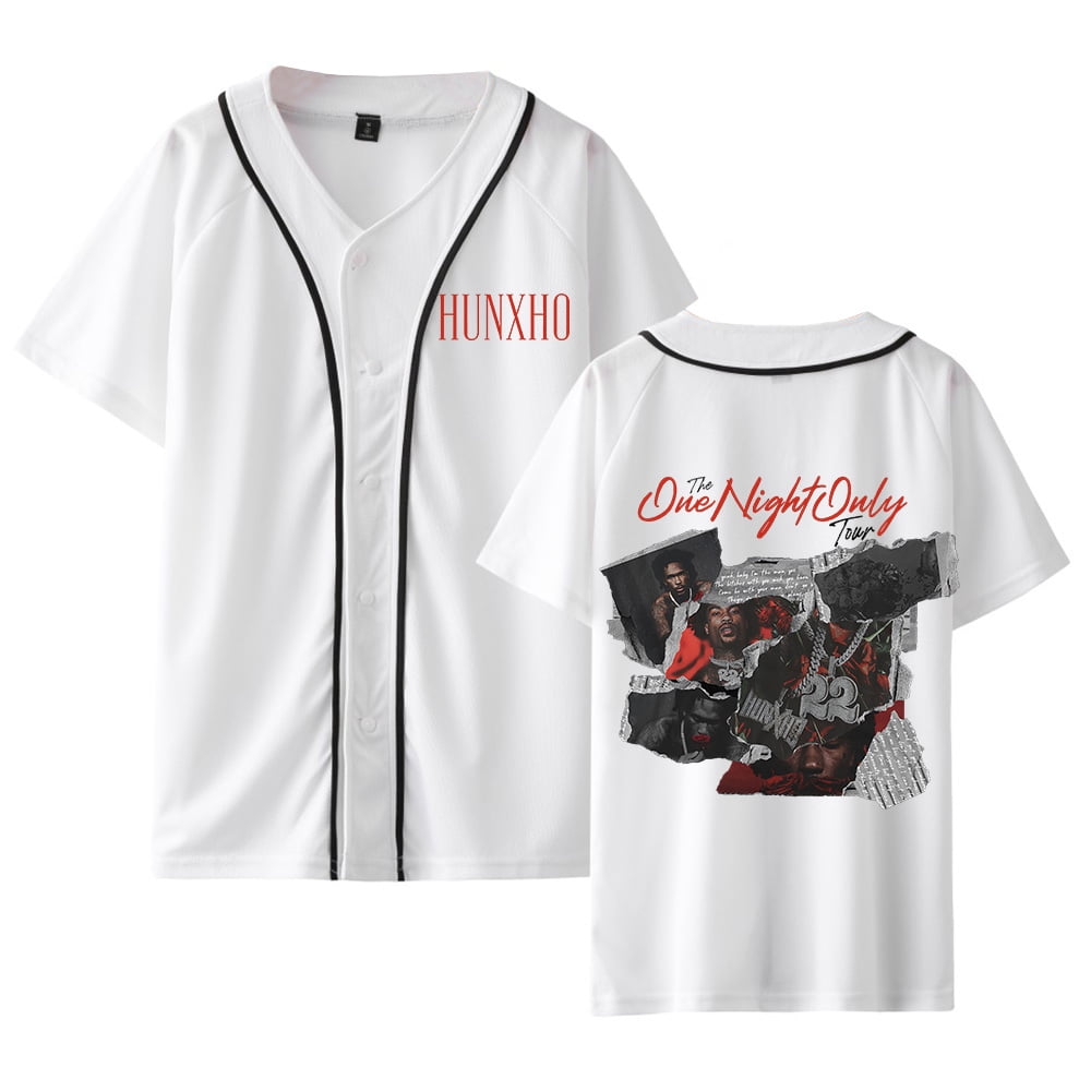 Hunxho The One Night Only Tour 2024 Merch Baseball Jersey Shirt V-Neck ...