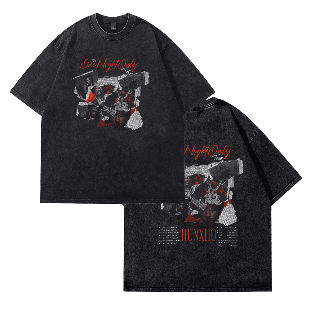 Hunxho The One Night Only Tour 2025 Men's and women's cotton retro ...