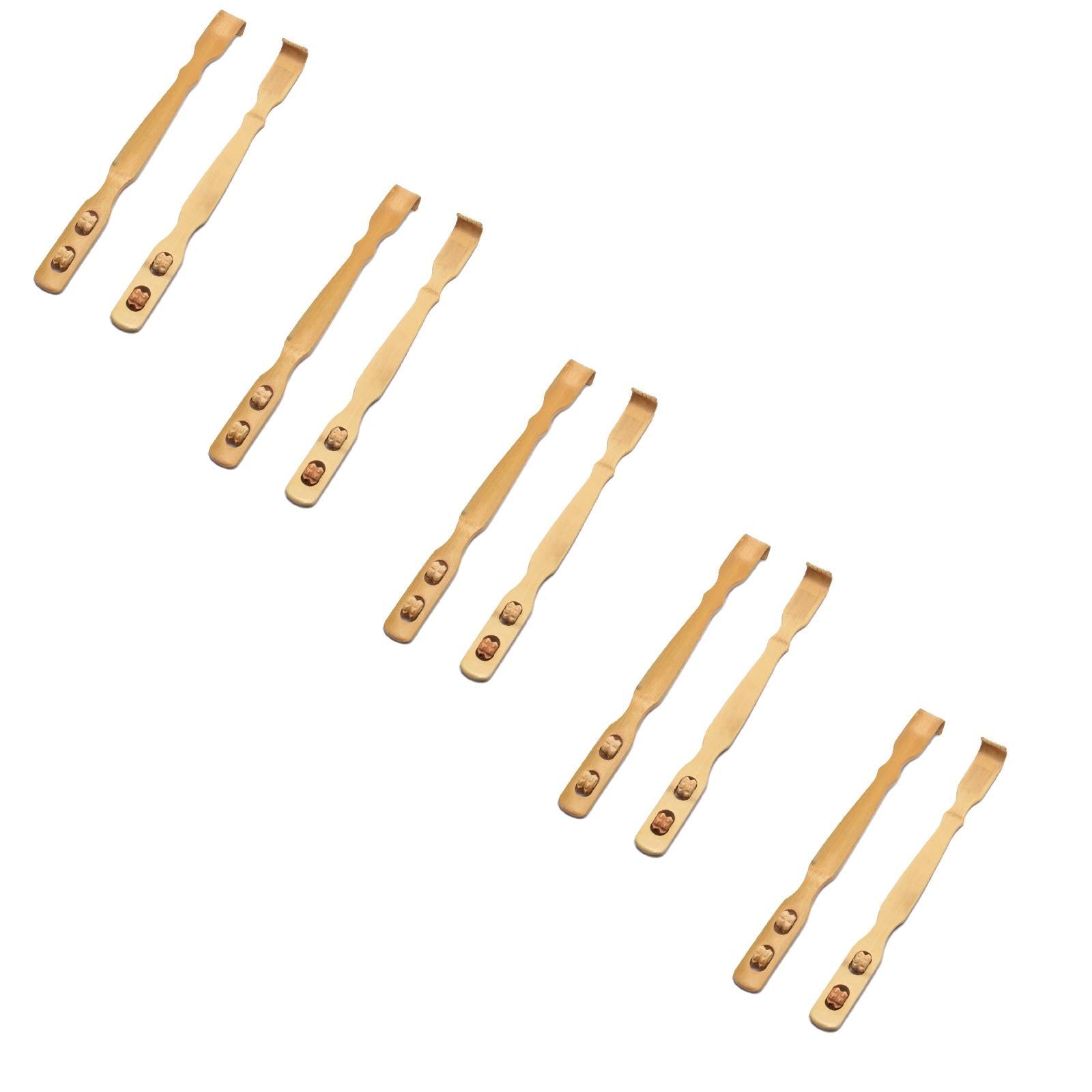 Hunyinhhh 2 Pack Wooden Back Scratcher Massage Rollers Long Reach ...