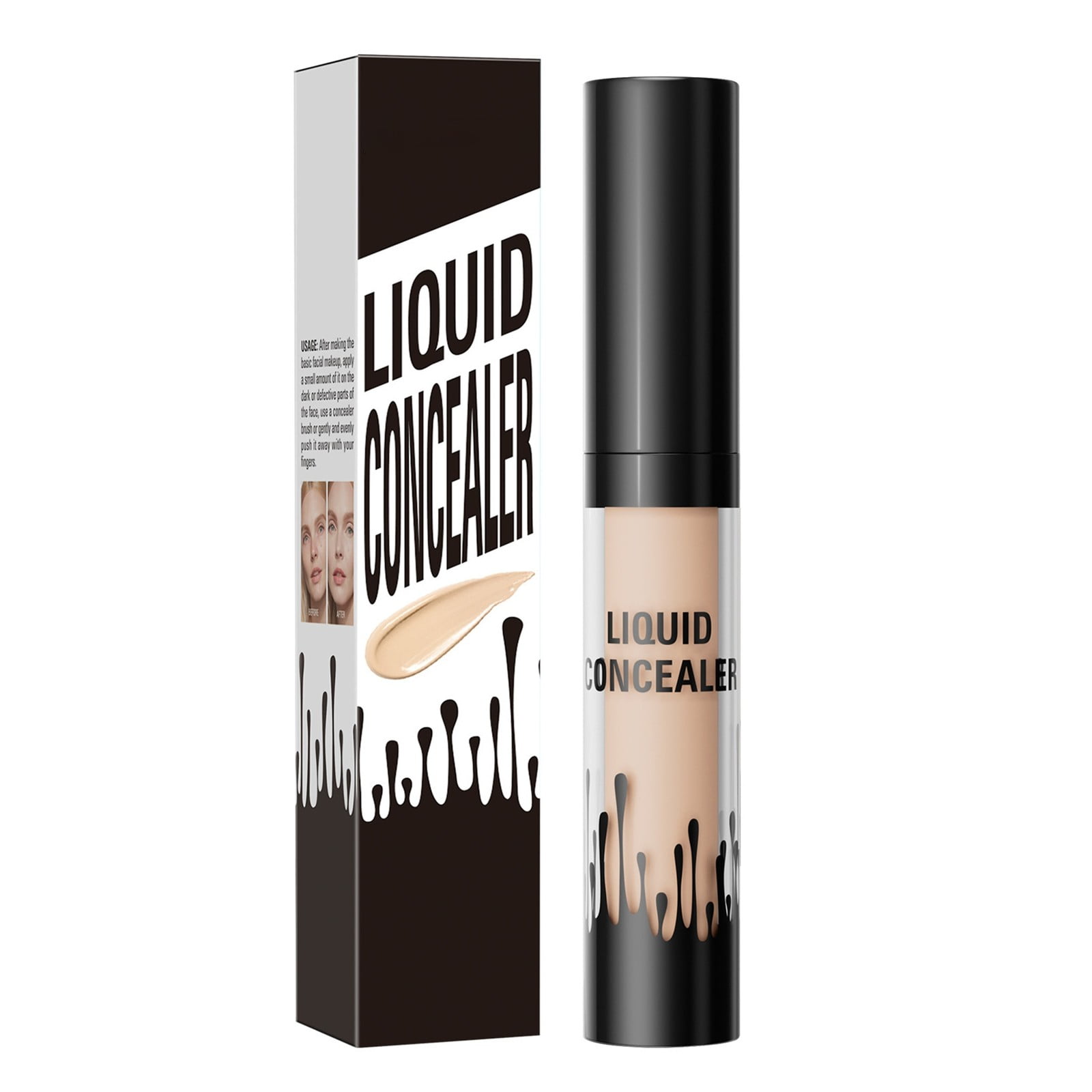 Hunyinhhh Bottom Depress Liquid Concealer Removable Oil Control Not ...