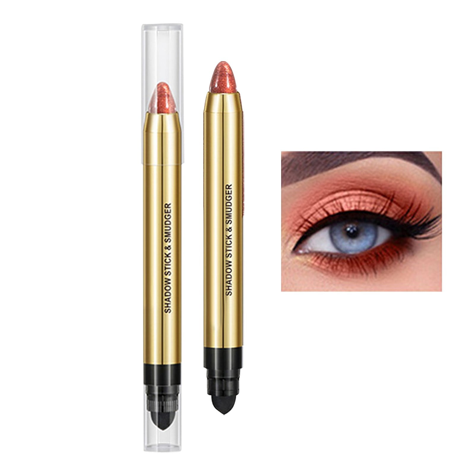 Hunyinhhh Eye Shadow Stick High Gloss Earth Eye Shadow Pen Double Head ...