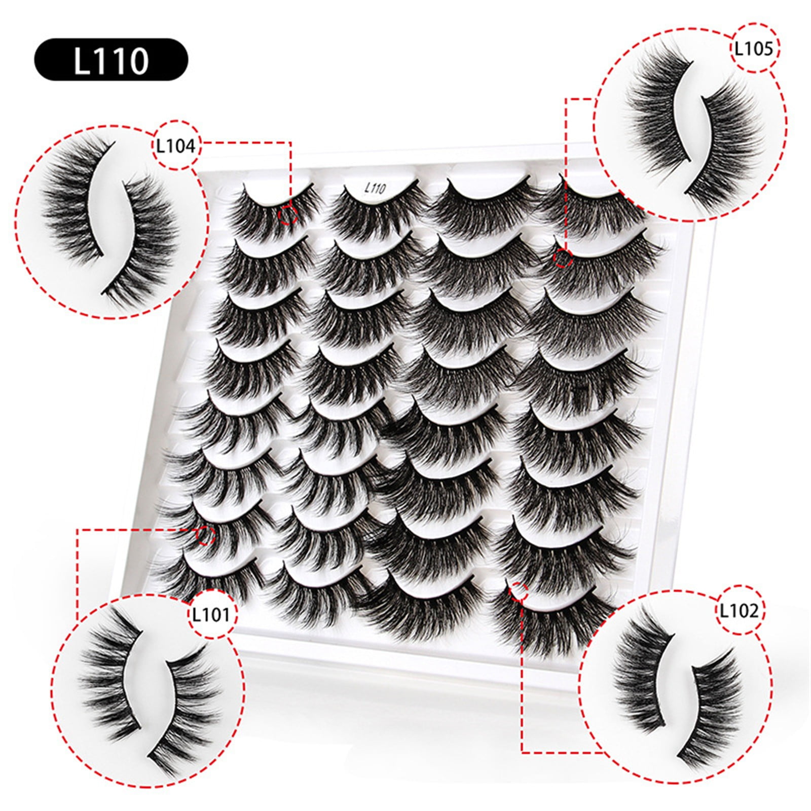 Hunyinhhh Eyelashes Various Styles Mixed Lashes Pack Volume Natural ...