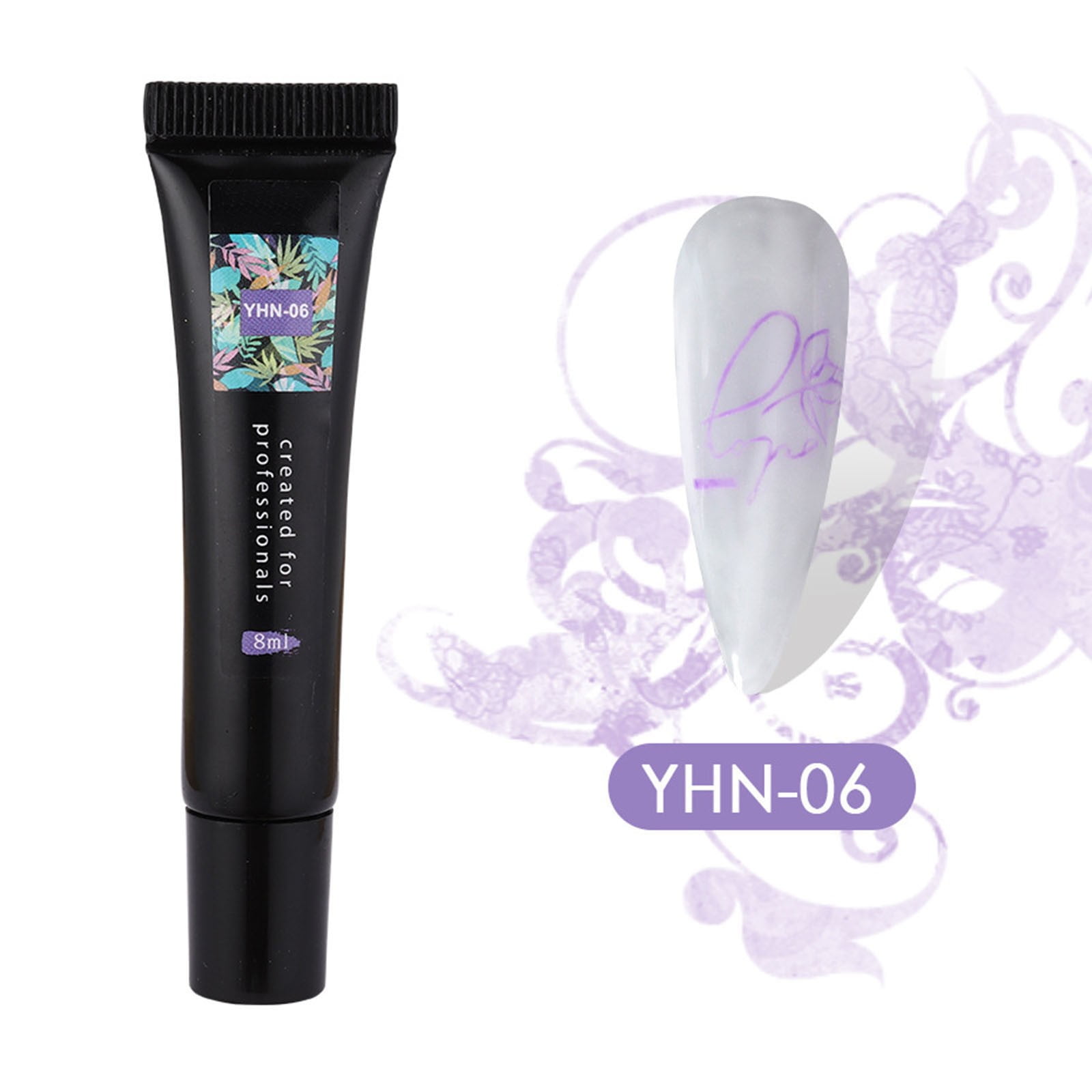 Hunyinhhh Nail Printing Glue Nail Plate Template Painting Transfer Dark ...