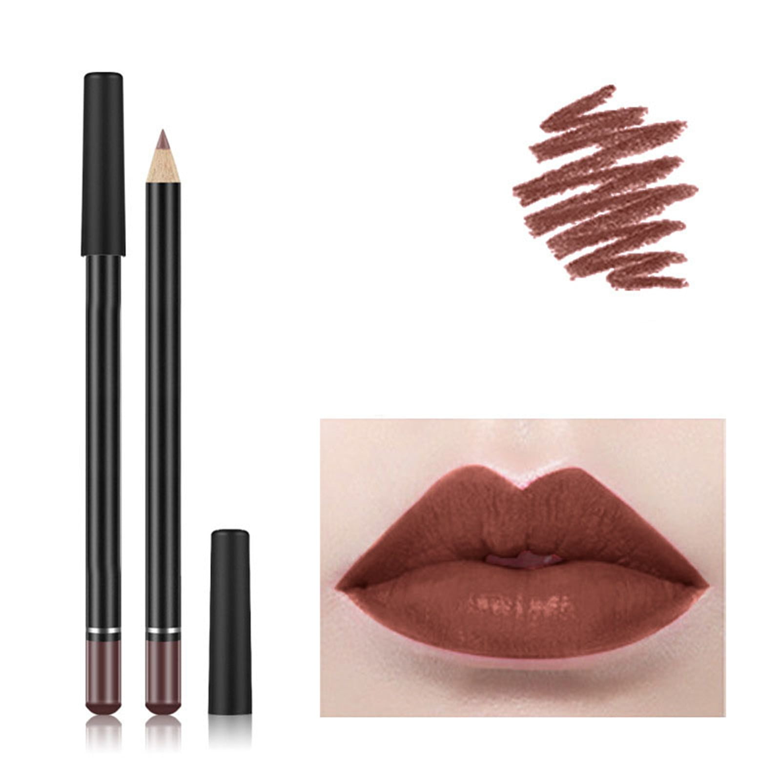 Hunyinhhh Non Stick Cup Lip Liner Lipstick 12 Colors Brown Hook Line ...