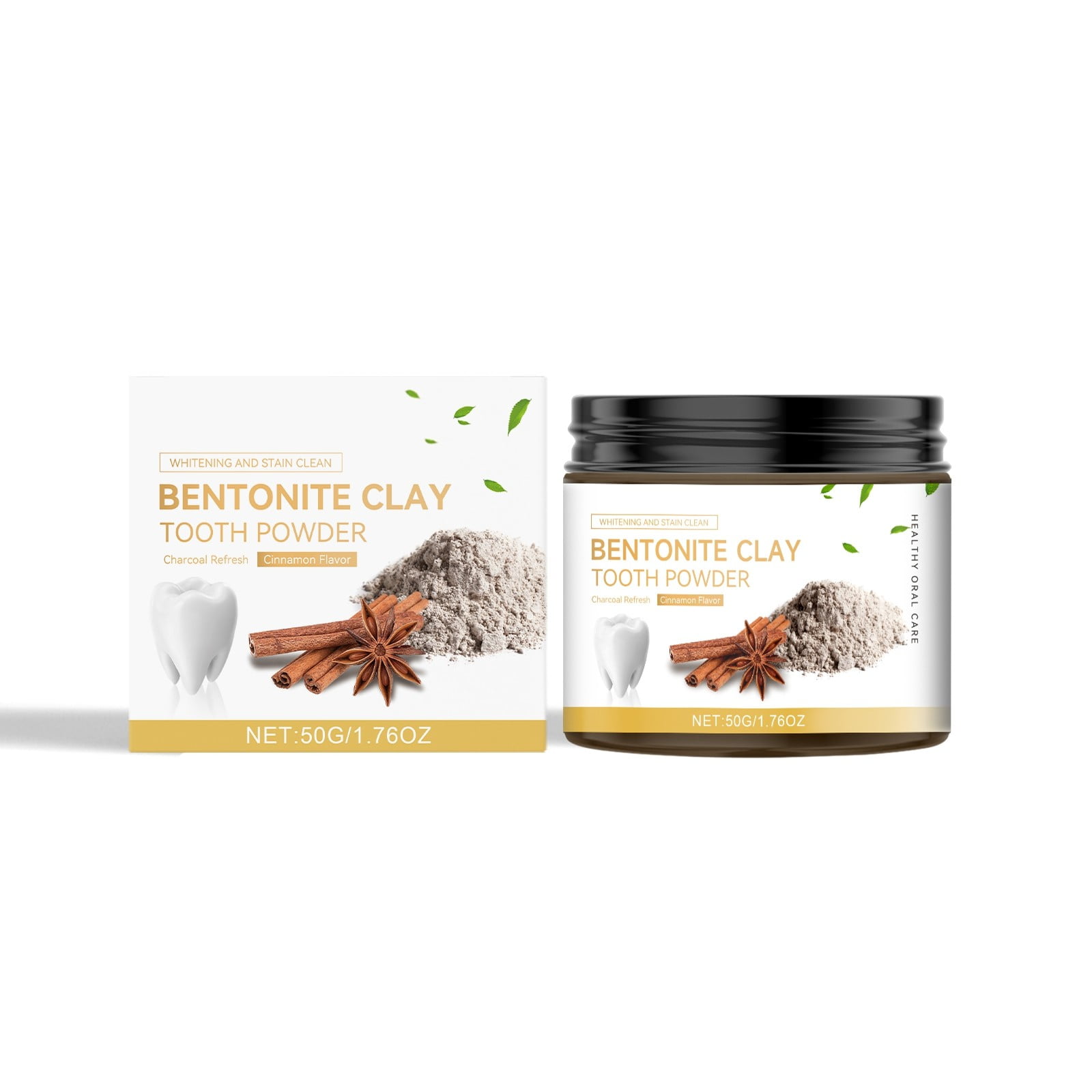 Hunyinhhh Volcanic Ash Tooth Powder Teeth Gum Refillable Toothpaste ...