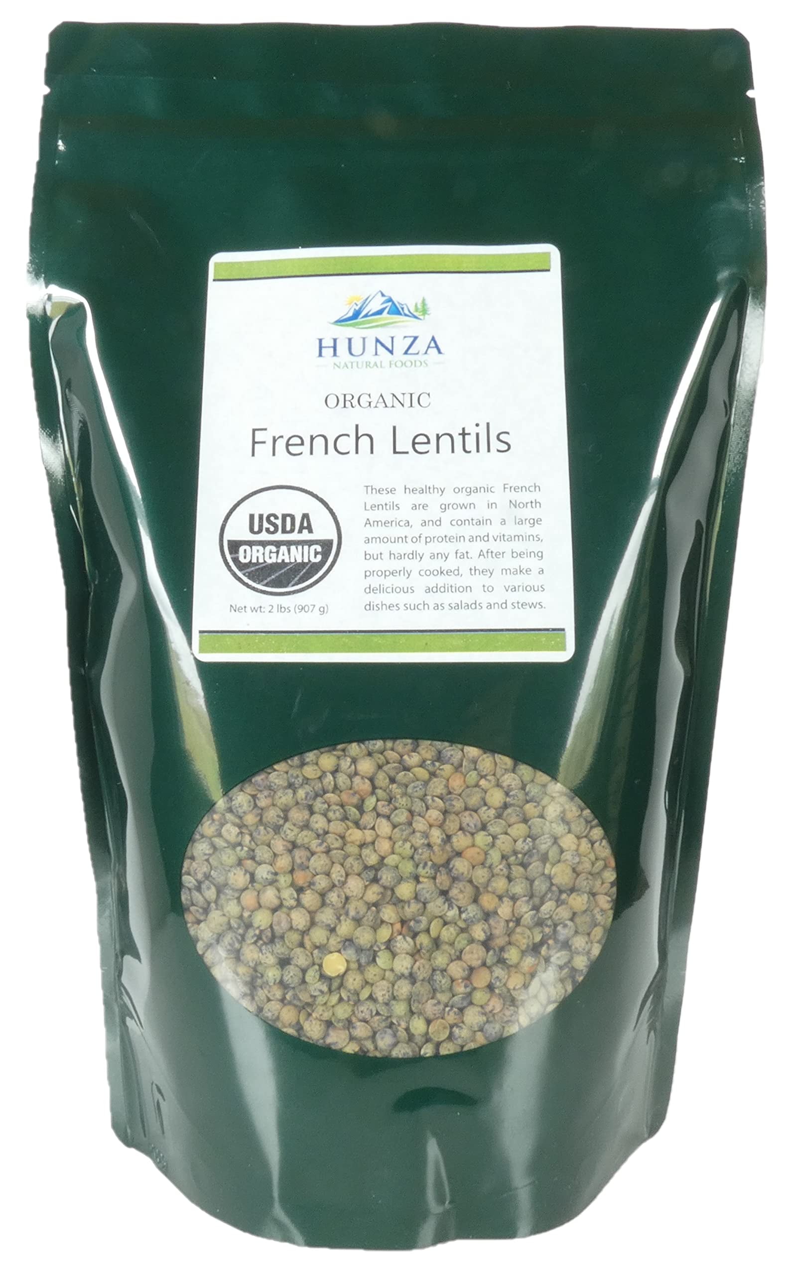 Hunza Natural Organic French Lentils 2 lbs Grown in Canada - Walmart.com