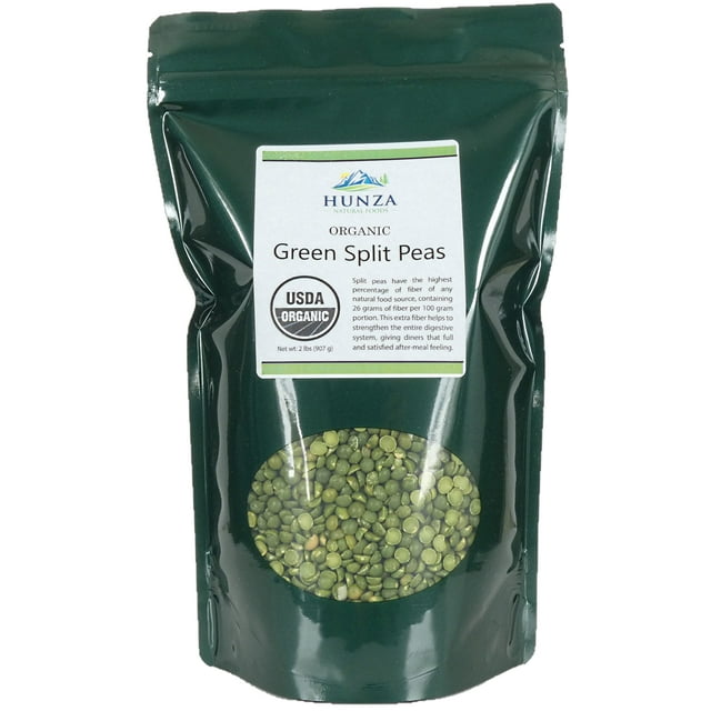 Hunza Organic Green Split Peas (2 lbs) - Walmart.com