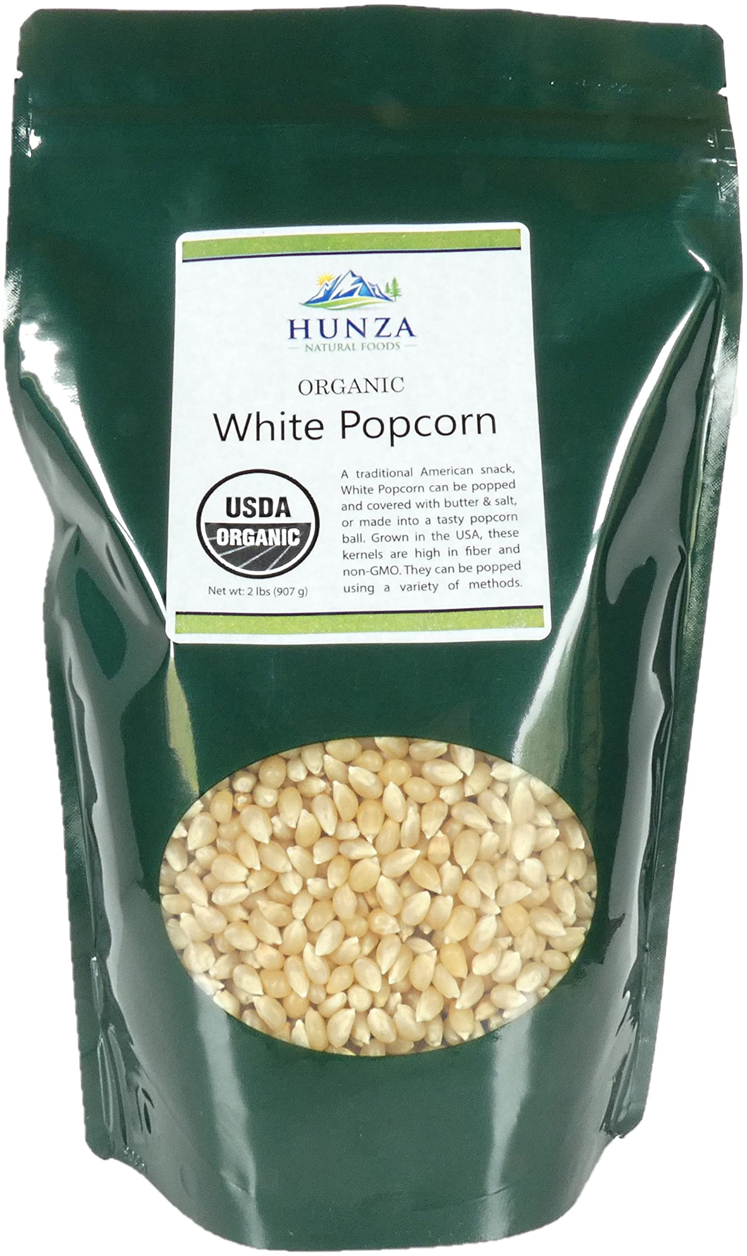 Hunza Organic White Popcorn (2-lbs) AIS1 - Walmart.com