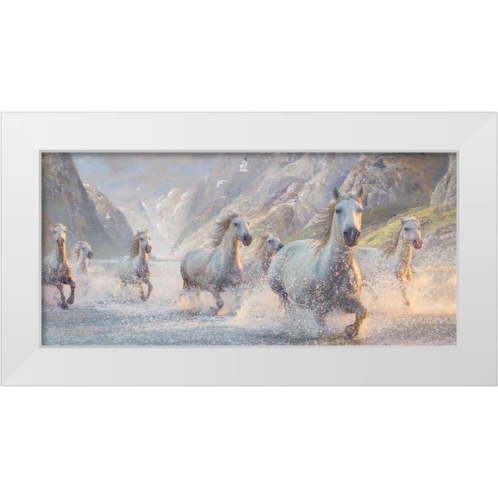 Hunziker, Steve 32x17 White Modern Wood Framed Museum Art Print Titled ...