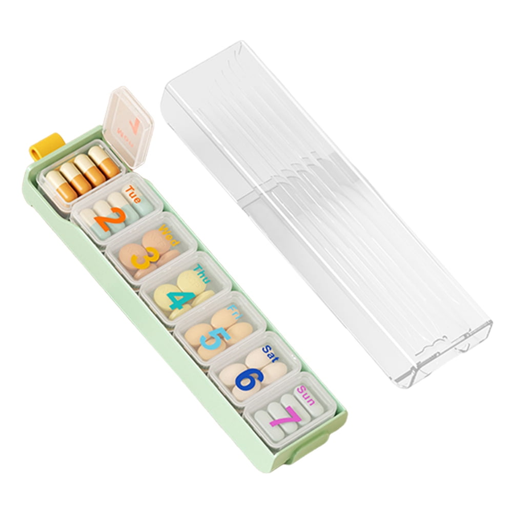 Moisture-Organizer Sealed Case with -Day Compartments Portable Medicine ...