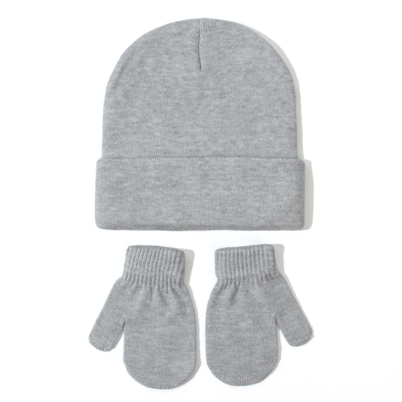 Huowey Baby Baby Knitted Hat and Glove Set Versatile Solid Color and ...