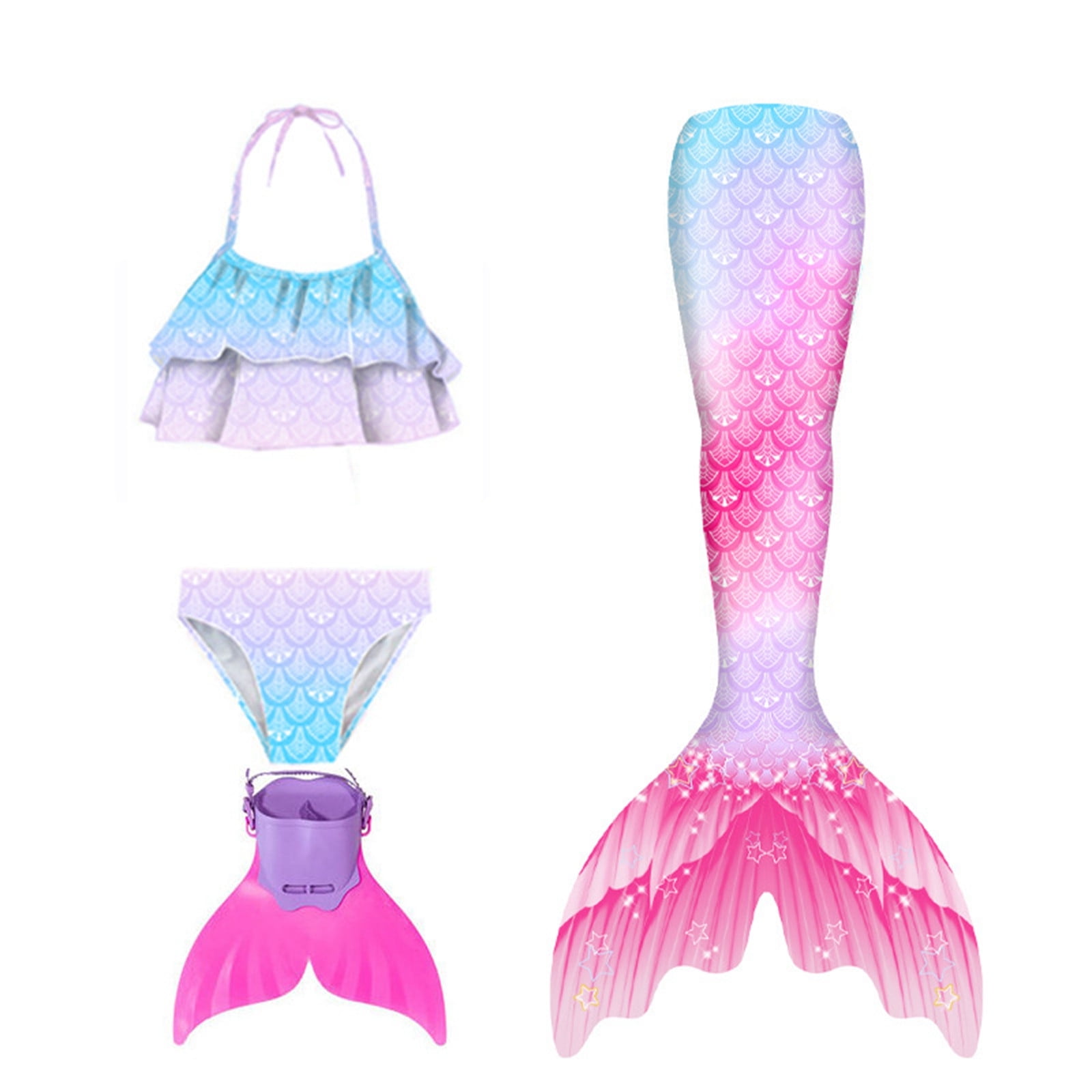 Huowey Baby Swimsuit Fish Fail Bikini Set Swimsuit Cartoon Print ...