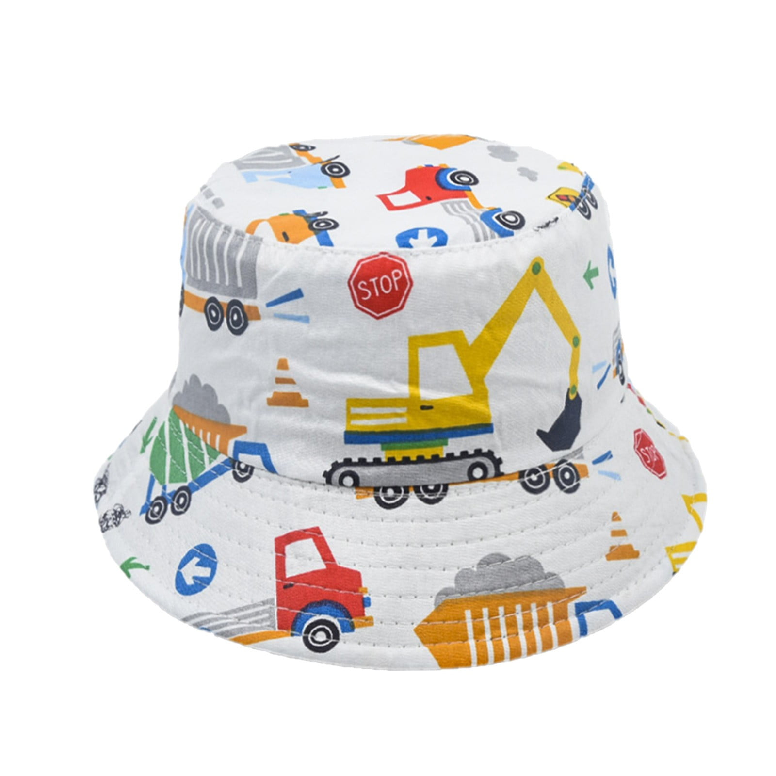 Huowey Boys Kids Sun Hats Cartoon Print Sun Hat Adjustable With Wide ...
