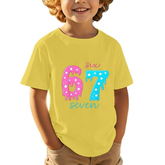 Huowey Boys Trendy T Shirt Casual Short Sleeve Ice Cream Pattern Shirts ...