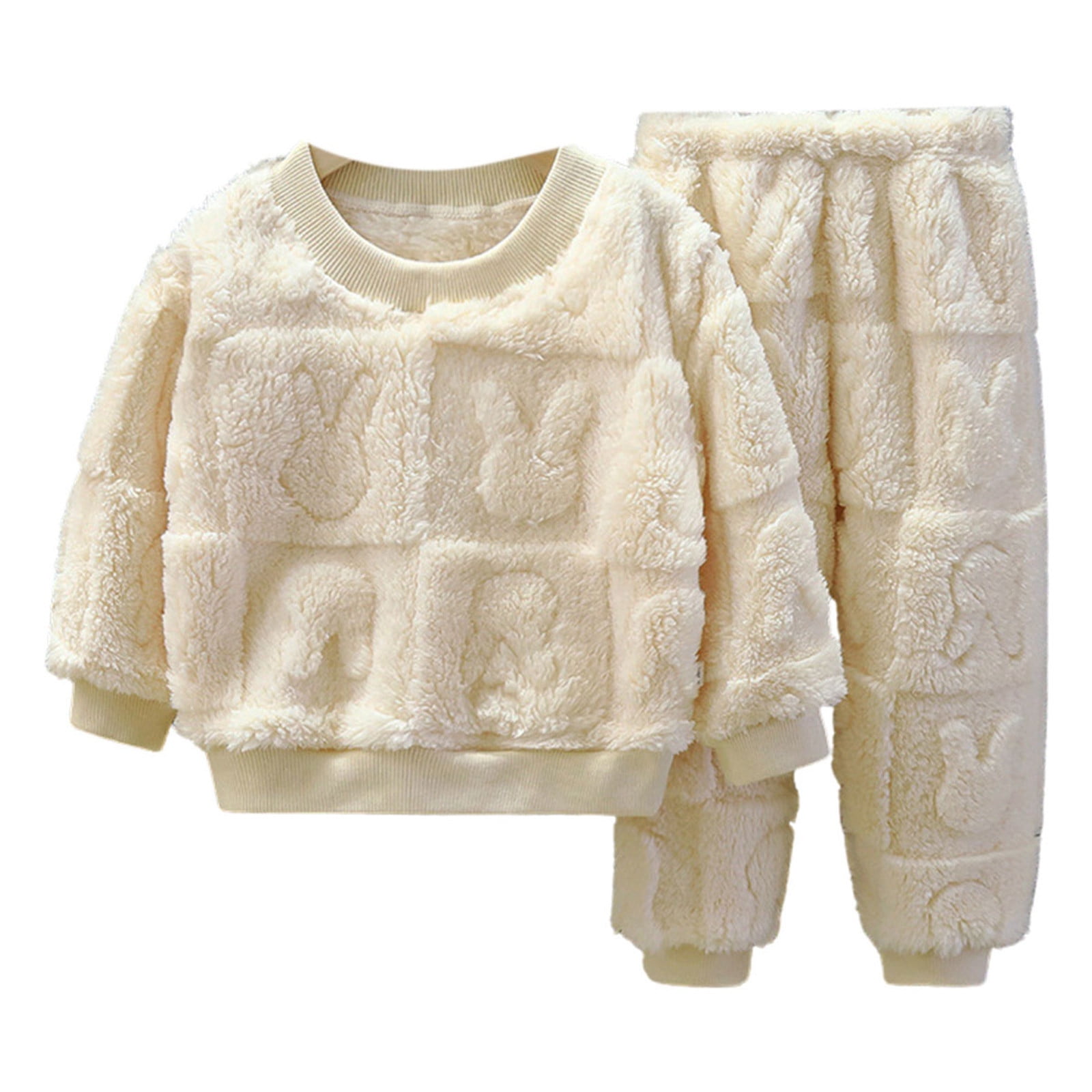 Huowey Children's Set Baby and Pajamas Boys' Jacquard Homewear Girls ...