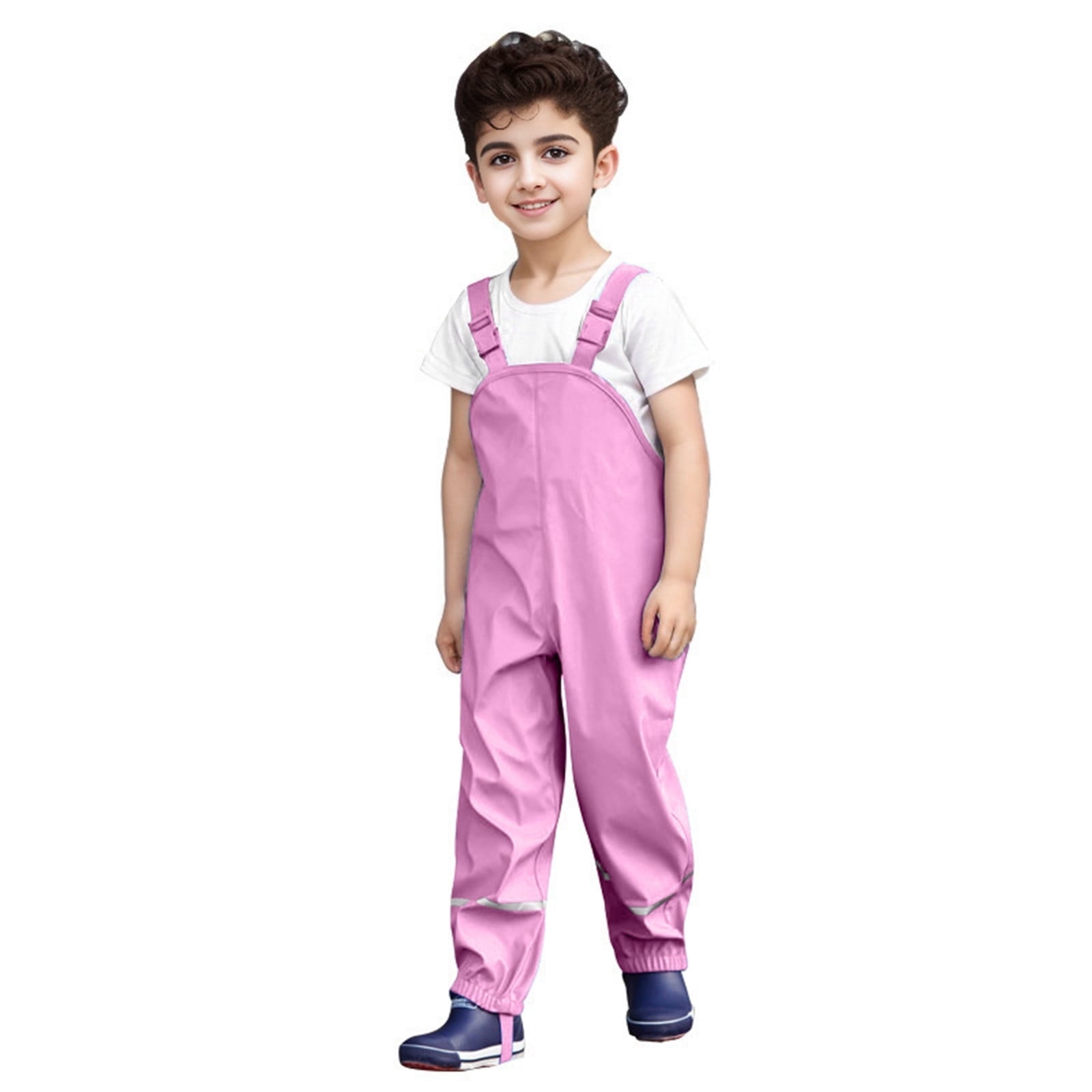 Huowey Girls Baby Rain Suit Mud Trousers Rain Dungarees Unlined Wind ...