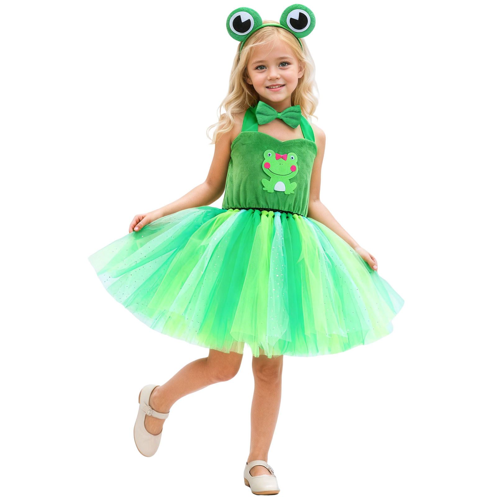 Huowey Girls Tutu Dress Set Green Outfits Halter Sweetheart Neck ...